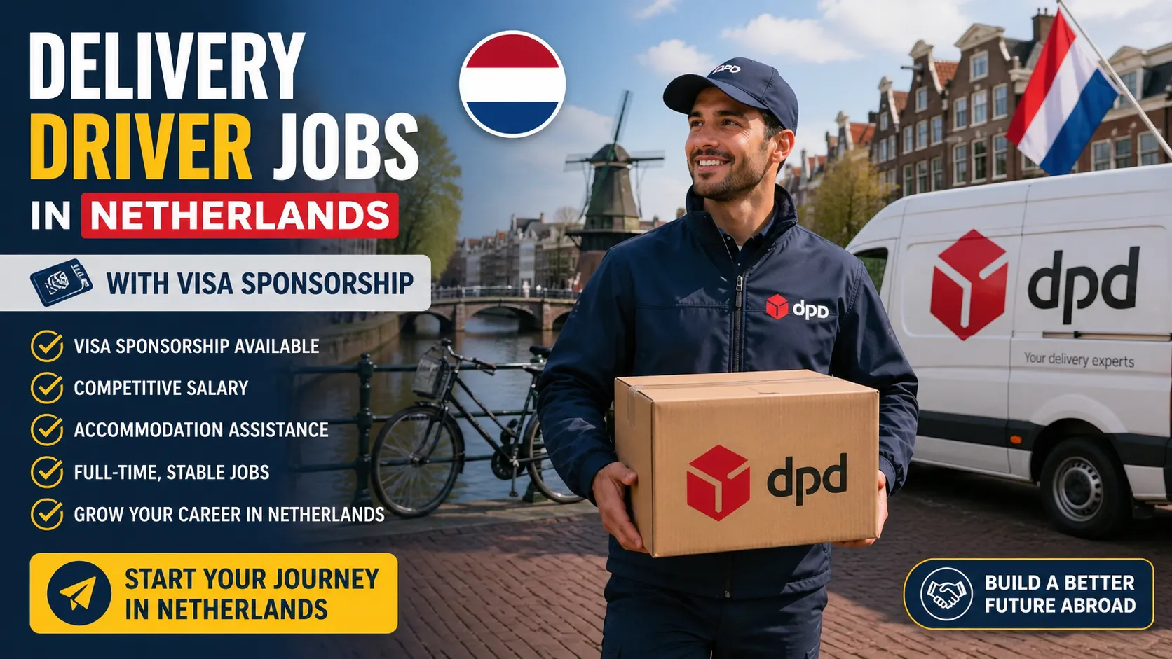 Delivery Driver Jobs in Netherlands with Visa Sponsorship 2026
