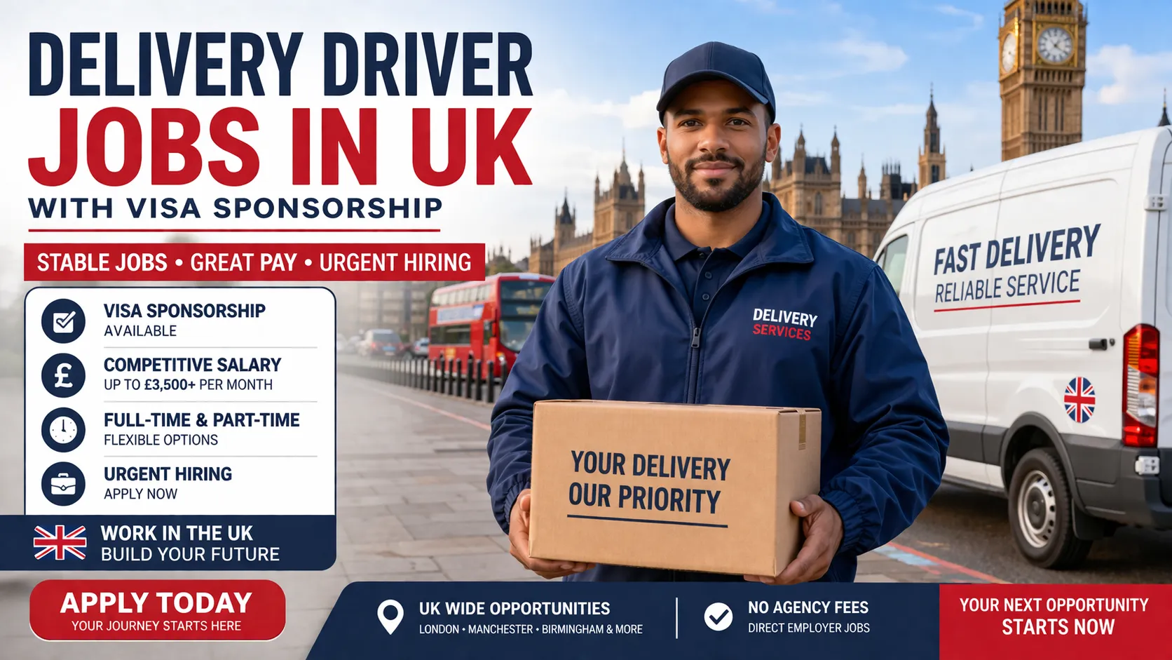 Delivery Driver Jobs in UK with Visa Sponsorship 2026 – Urgent Hiring