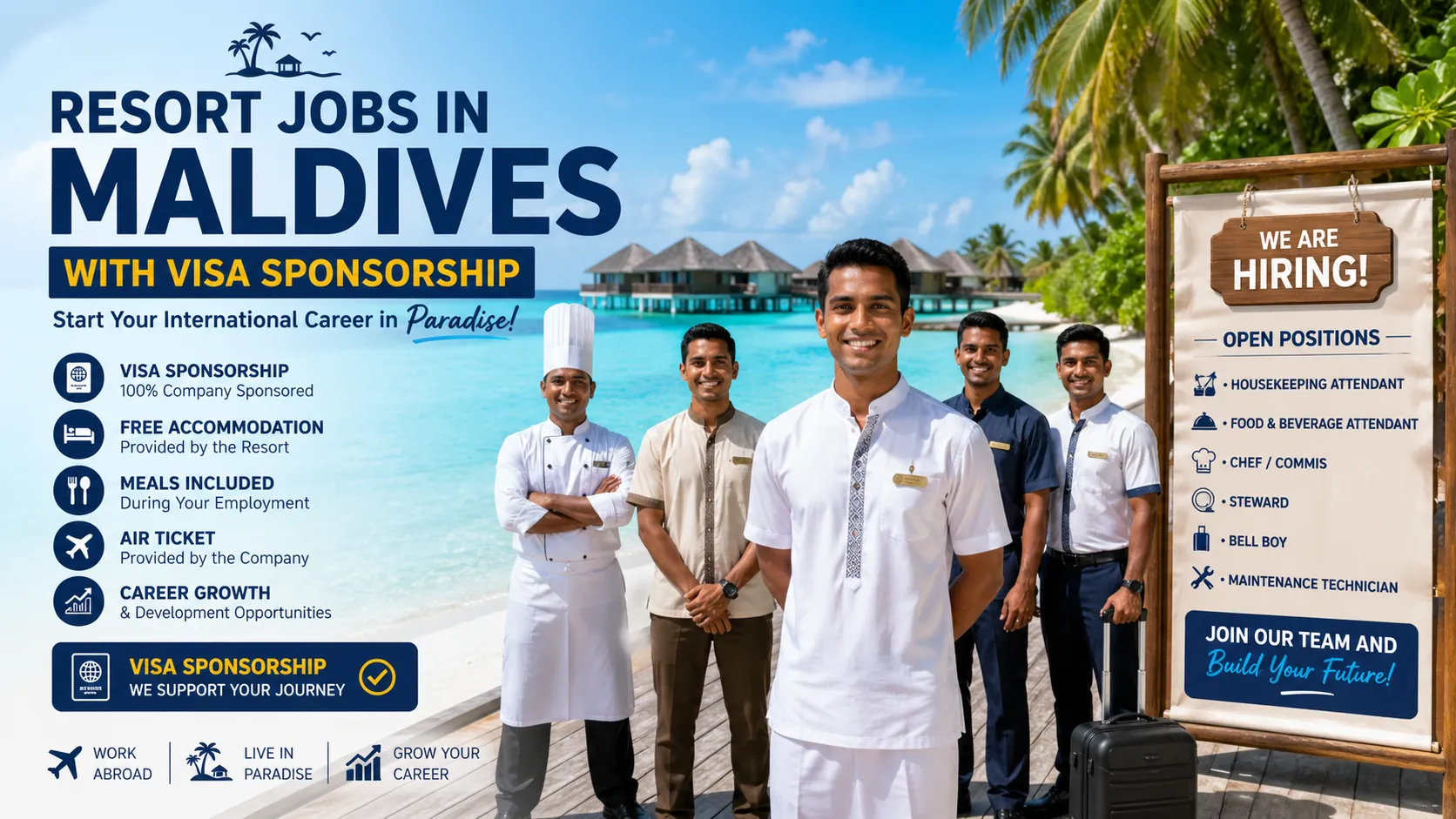 Resort Jobs in Maldives with Visa Sponsorship 2026