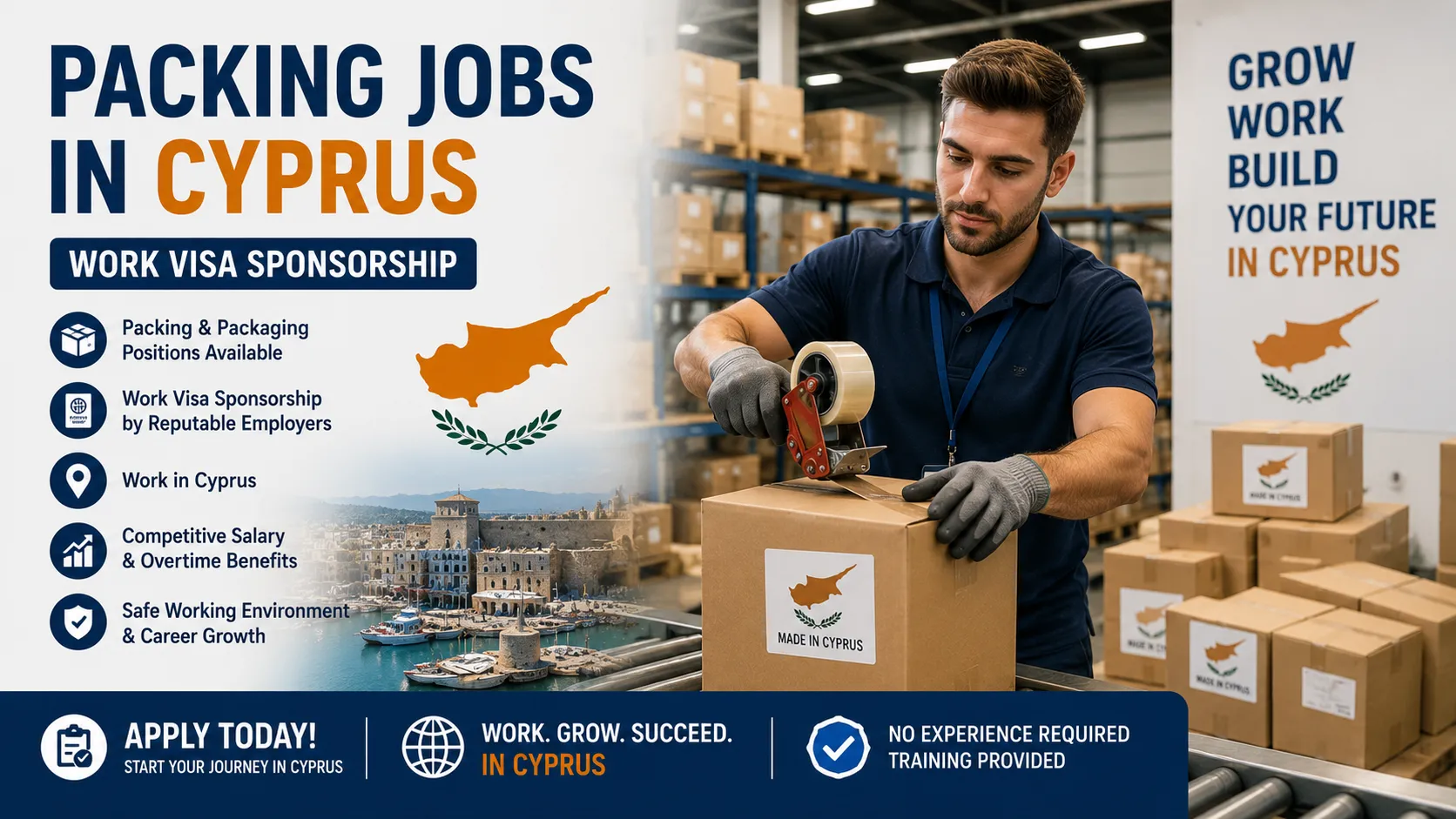 Packing Jobs in Cyprus with Work Visa Sponsorship 2026