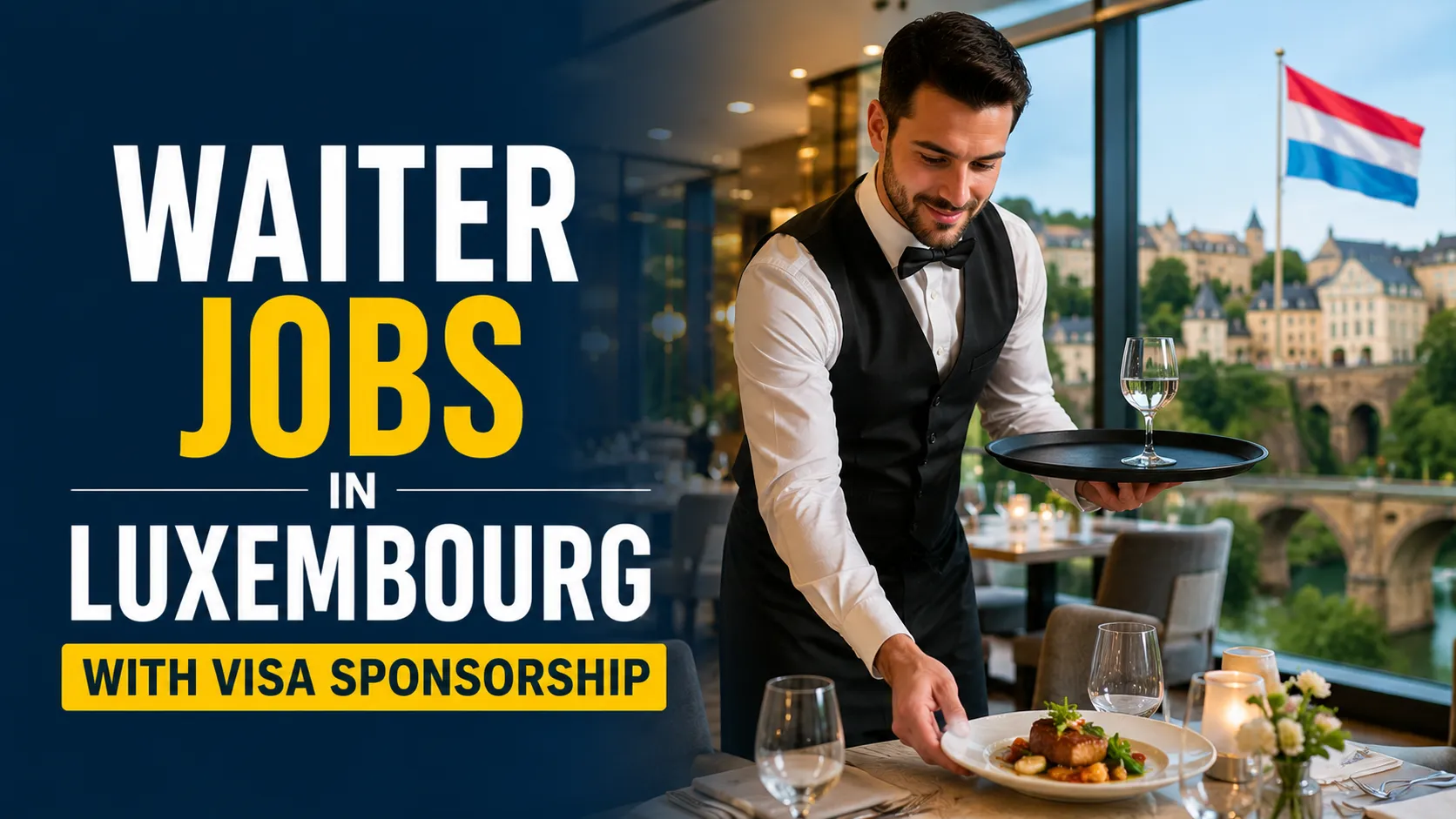 Waiter Jobs in Luxembourg with Visa Sponsorship 2026